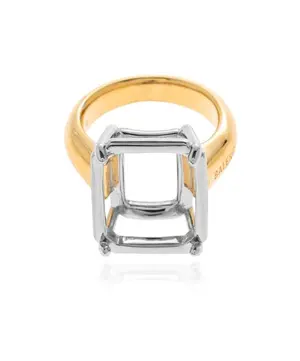Balenciaga Frame Oval Ring - Yellow