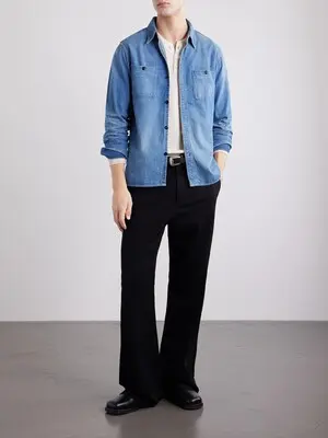 FULLCOUNT Distressed Denim Shirt