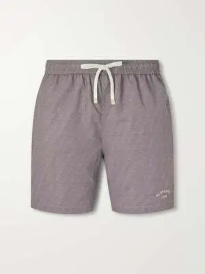 Eleventy Straight-leg Mid-length Swim Shorts - Gray