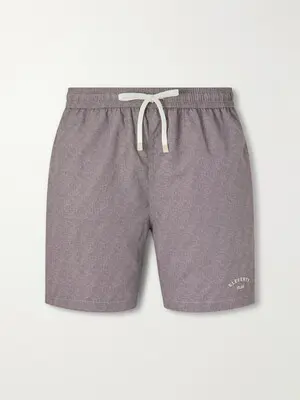 Eleventy Straight-leg Mid-length Swim Shorts - Gray
