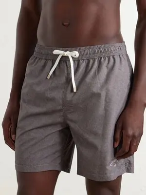 Eleventy Straight-leg Mid-length Swim Shorts - Gray