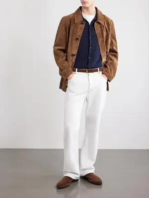 Caruso Silk And Cotton-blend Cardigan - Blue