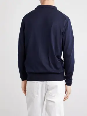 Caruso Silk And Cotton-blend Cardigan - Blue