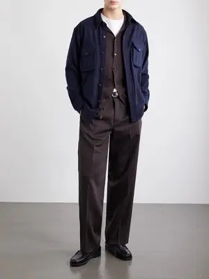 Caruso Silk And Cotton-blend Button-down Cardigan
