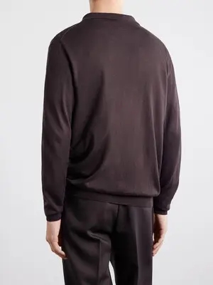 Caruso Silk And Cotton-blend Button-down Cardigan