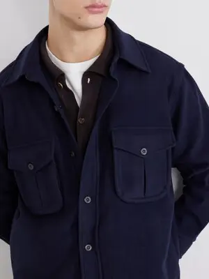 Caruso Brushed Wool Overshirt