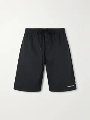 NEIGHBORHOOD Straight-leg Logo-embroidered Shell Shorts - Black