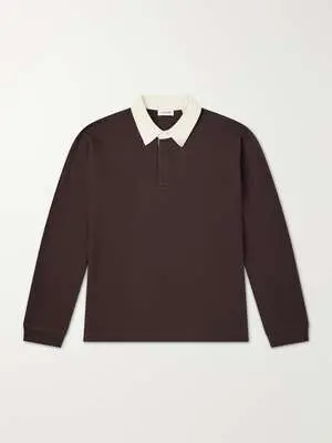 FRAME Cotton-jersey Polo Shirt - Brown