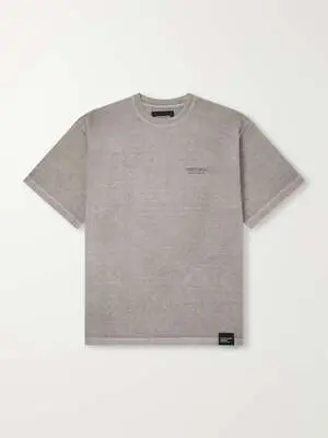 NEIGHBORHOOD Logo-embroidered Cotton-jersey T-shirt - Gray