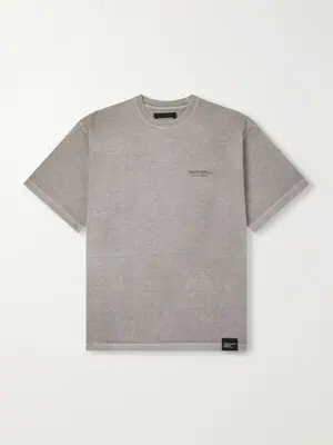 NEIGHBORHOOD Logo-embroidered Cotton-jersey T-shirt - Gray