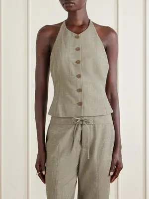 Christopher Esber Banyan Crystal-embellished Vest - Gray