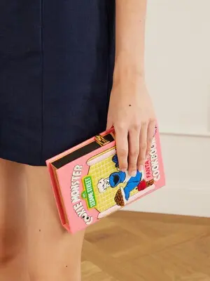 OLYMPIA LE-TAN Cookie Monster's Fantastic Cookbook' Clutch - Pink