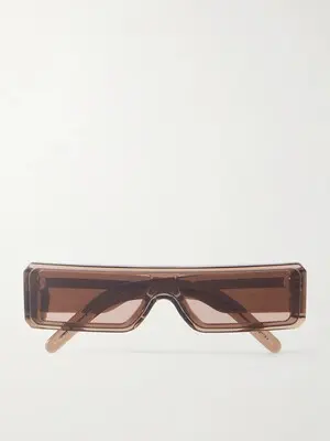 Rick Owens Rectangular Frame Acetate Sunglasses - Brown