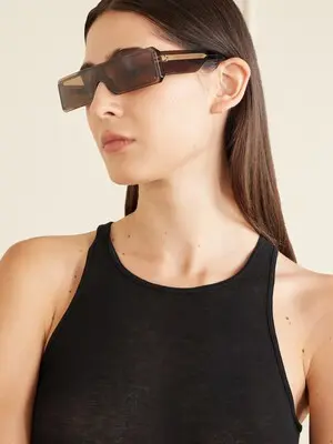 Rick Owens Rectangular Frame Sunglasses