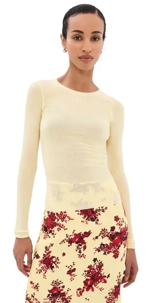 JIL SANDER Crew Neck Wool Sweater - Pearl