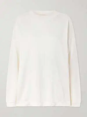Khaite Dylan Silk Sweatshirt - Cream