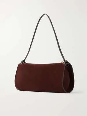 NEOUS Gemini Leather-trimmed Suede Shoulder Bag