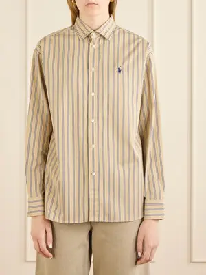 Polo Ralph Lauren Striped Cotton Shirt With Embroidered Pony Logo