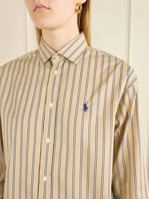 Polo Ralph Lauren Striped Cotton Shirt With Embroidered Pony Logo