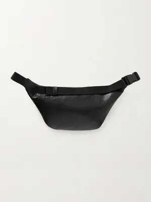 Balenciaga Crinkled Glossed-leather Belt Bag