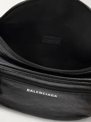 Balenciaga Crinkled Glossed-leather Belt Bag