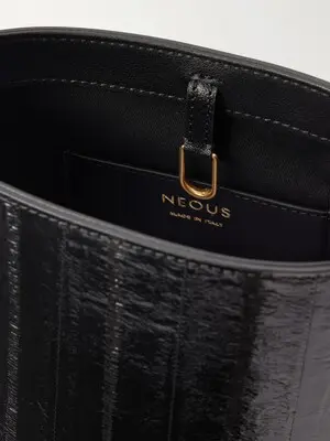 NEOUS Pardalis 2.0 Eel-effect Leather Shoulder Bag - Black