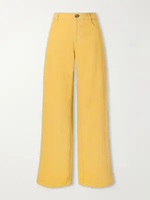 Christopher Esber Relaxed Wide-leg Cotton Denim Pants - Yellow
