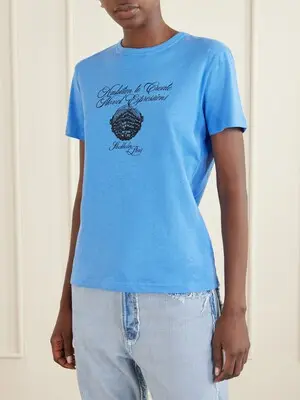 Acne Studios Eram Nobel Graphic Print Cotton And Hemp-blend T-shirt