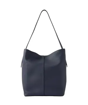 METIER Tilt 22 Textured Leather Shoulder Bag - Blue