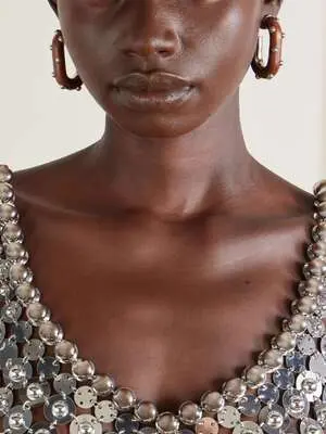 Rabanne Embellished Silver-tone Earrings
