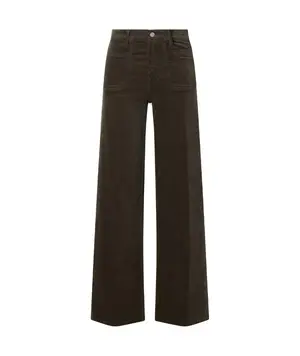 FRAME Le Slim Palazzo Modernist Corduroy Wide-leg Pants - Green