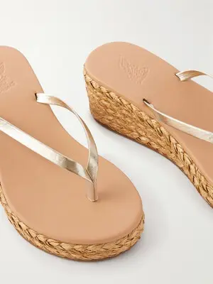 ANCIENT GREEK SANDALS Saionara Braided Raffia Wedge Sandals