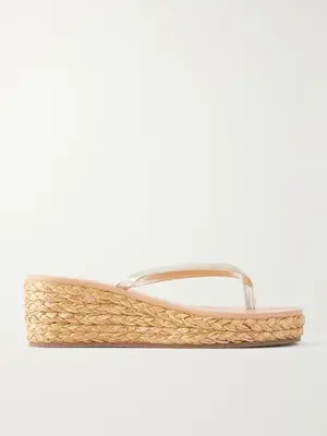 ANCIENT GREEK SANDALS Saionara Braided Raffia Wedge Sandals - Neutrals