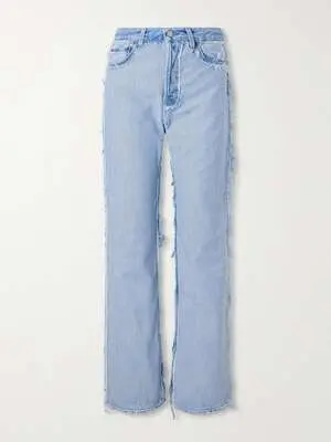 Acne Studios Pazer Mini Skeleton Straight-leg Jeans - Light Denim