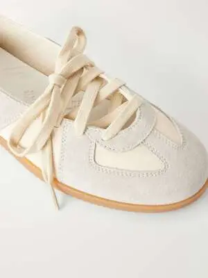 MAISON MARGIELA Replica Suede-trimmed Leather Sneakers - Cream