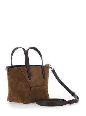 Brunello Cucinelli Mini Duo Bag With Leather Handle - Multicolor