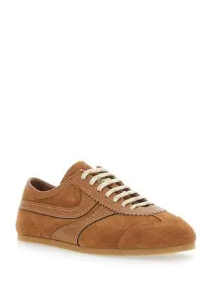 Dries Van Noten Dustin Sneaker With Leather And Details - Brown