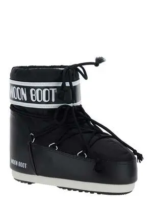 Moon Boot Icon Low Nylon Ankle Boots With Tech Fabric And Black Color For - Multicolor