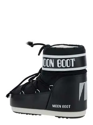 Moon Boot Icon Low Nylon Ankle Boots With Tech Fabric And Black Color For - Multicolor