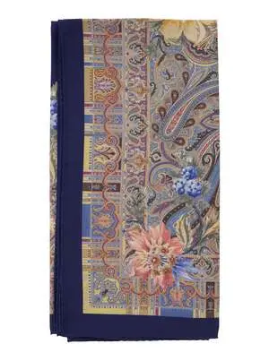 Etro Scarf With All-over Paisley Print In Silk For - Multicolor