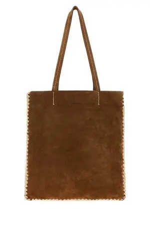 Prada Suede Large Shopping Bag - Brown