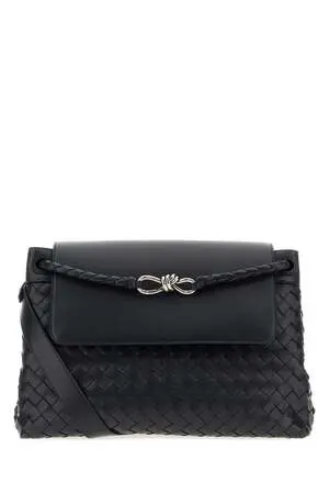 Bottega Veneta Midnight Leather Medium Andiamo Crossbody Bag - Blue