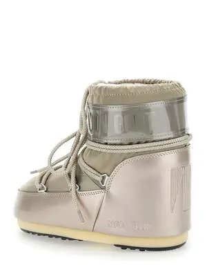 Moon Boot Metallic Logo Print Tech Fabric Snow Boots - Multicolor