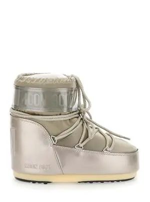 Moon Boot Metallic Logo Print Tech Fabric Snow Boots - Multicolor