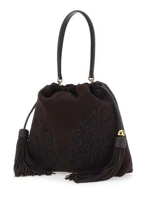 Etro Kalispera Shoulder Bag With Tassels - Brown