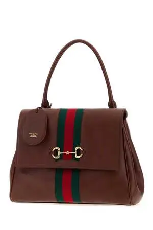 Gucci Chocolate Leather Medium Paparazzo Handbag