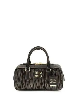 Miu Miu Arcadie Handbag In Quilted Nappa Leather - Brown