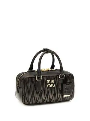 Miu Miu Arcadie Quilted Nappa Leather Satchel Handbag