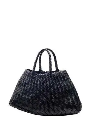 Dragon Diffusion Santa Croce Woven Leather Handbag - Black