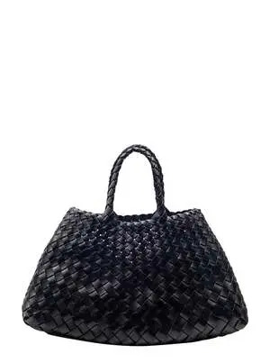 Dragon Diffusion Santa Croce Woven Leather Handbag - Black